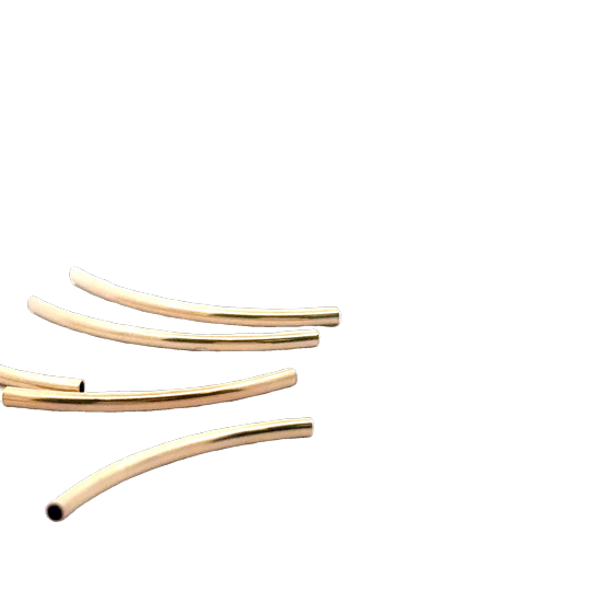 14K Gold Filled Curved Tubes (1.5-3mm Thick) | Purity Beads – Puritybeads