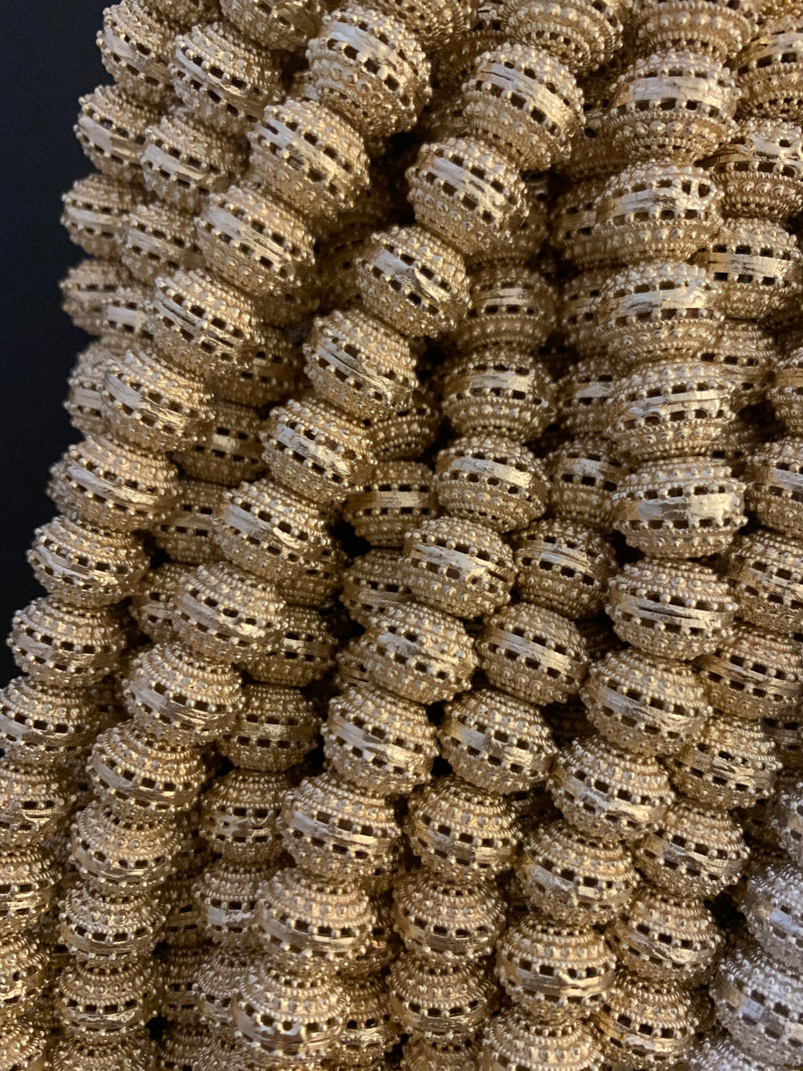 Designer Sphere Gold Finish And Silver Plated Bead , E-coated Beads in ...