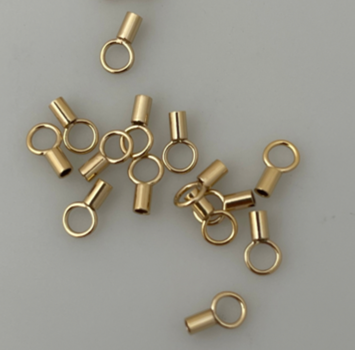 14K Real Gold Filled Crimp End Caps | Crimp Caps | Gold Filled Crimp E ...